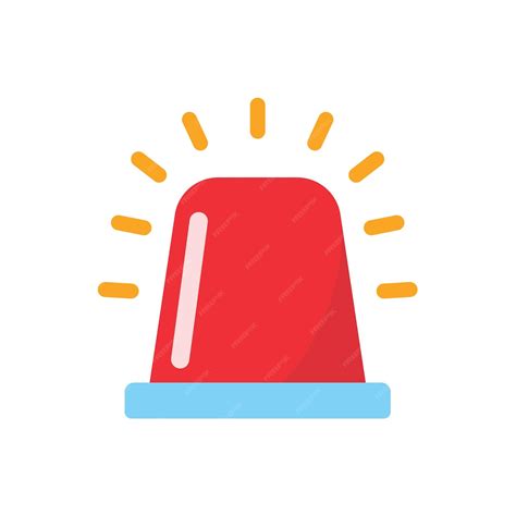 비상 사이렌 아이콘 위험 경고등 구급차 경로 경보 프리미엄 벡터