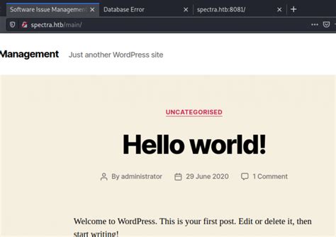 Spectra Walkthrough Hackthebox Writeup Security Spectra Walkthrough Hackthebox Writeup Security