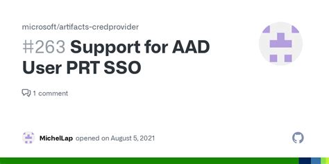 Support For Aad User Prt Sso · Issue 263 · Microsoftartifacts
