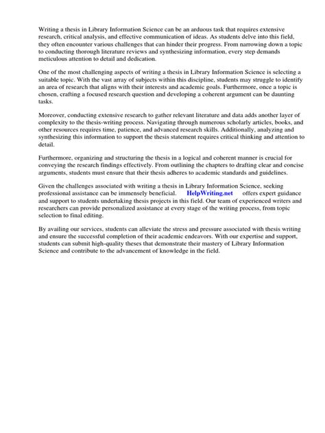 Library Information Science Thesis Topics Pdf Thesis Libraries