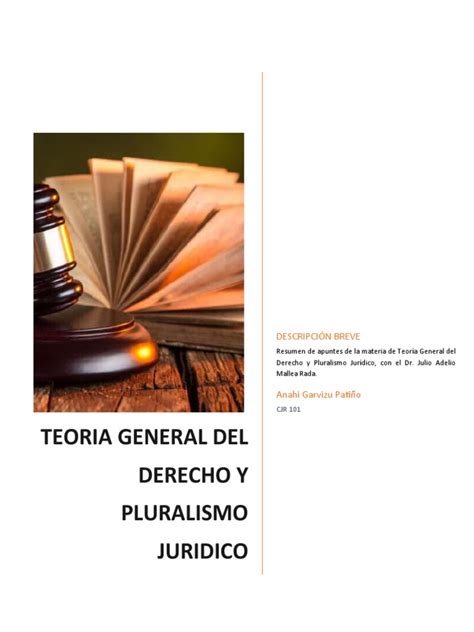 Cjr 101 Teoria Gral Del Derecho Y Pluralismo Juridico Pdf La Ley Natural Interculturalidad
