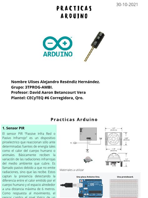 Practicas Arduino Pdf Sensor Arduino