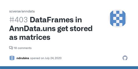 dataframes in anndata uns get stored as matrices · issue 403 · scverse