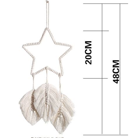 Badu Bg Макраме Стенен бохо гоблен Ангелски крила Тъкан бохемски декор за стена Декорация на