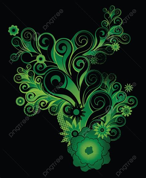 floral illustration vector design images floral with halftone vector