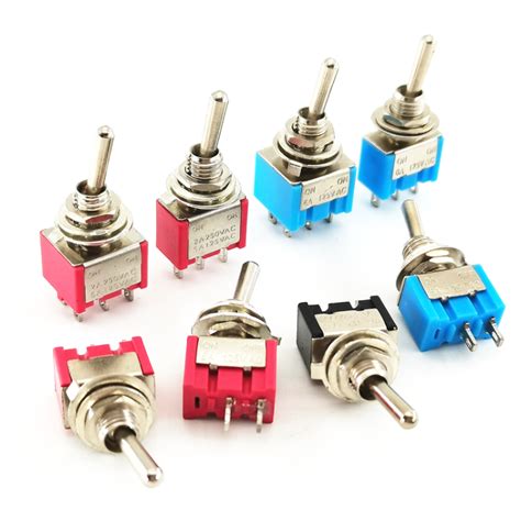 Buy Wholesale China Mts 103 Dpdt Metal Miniature Red Toggle Switch 3 Way 5a Carling Toggle