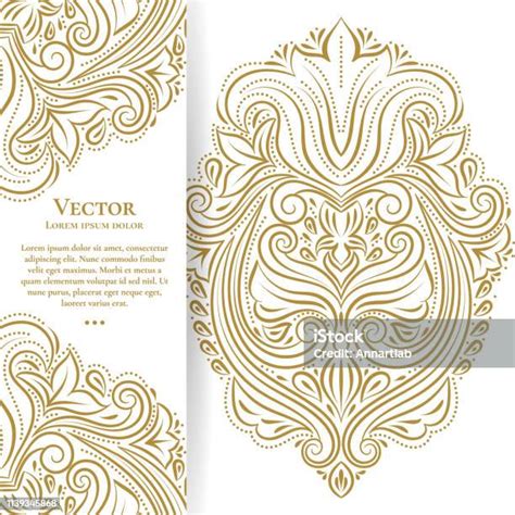 골드와 화이트 빈티지 인사말 카드 디자인입니다 고급 벡터 장식 템플릿입니다 초대장 전단지 메뉴 브로셔 엽서 배경 배경 화면 장식 포장 또는 원하는 아이디어에 좋습니다