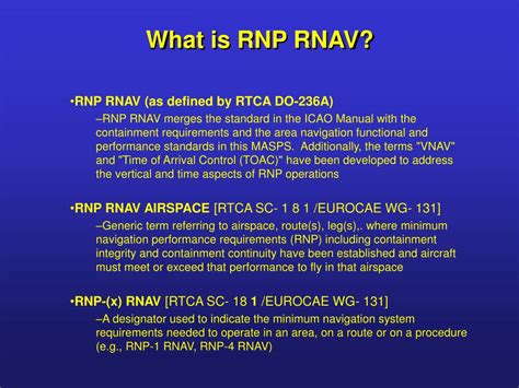 PPT Required Navigation Performance RNP RNP RNAV PowerPoint Presentation ID 4135818