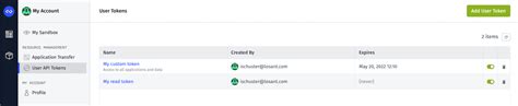 User Api Tokens Losant Documentation