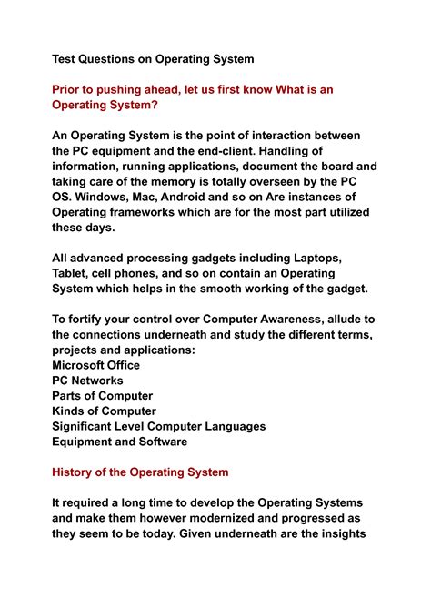 SOLUTION Operating System Essay History Types And Functions Studypool