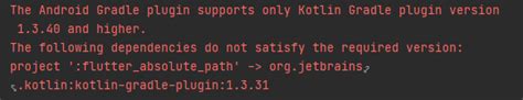 Flutter Kotlin Stuck On Version 1331 Android Studio Project Stack