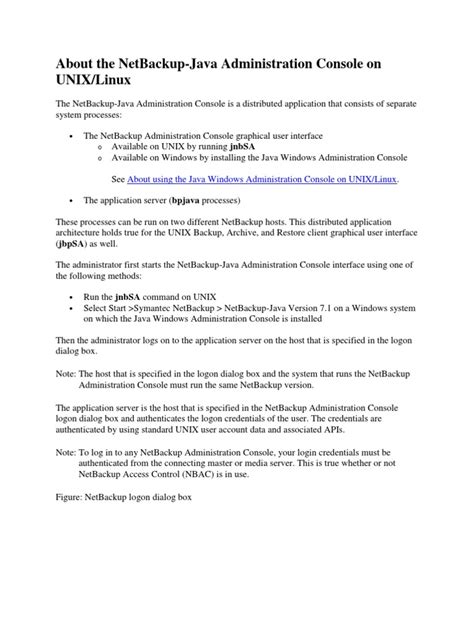 About The Netbackup Java Administration Console On Unix Pdf Command