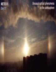 Exploring Optical Phenomena In The Atmosphere Course Hero