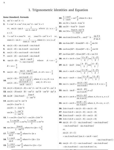 Properties Of Trigonometry Functions Diagram