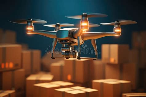 Drone Inside Cog Wheel Vector Quadcopter Configuration Outline Icon