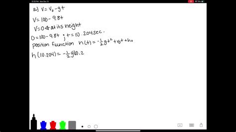 SOLVED A Projectile Is Fired Straight Upward With An Initial Velocity Of M S From The Top