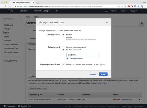 아마존 웹 서비스 Iam 사용자의 액세스 키 발급 및 관리 44bits