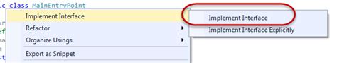 C Why Is Implement Interface Explicitly Only Available Sometimes