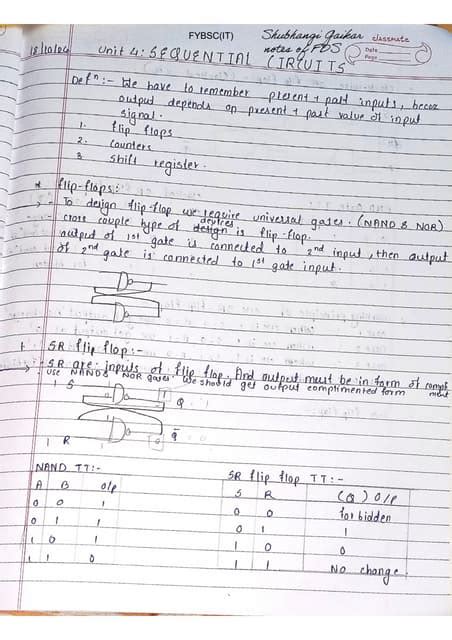 Notes Unit 4 Digital Sequential Circuitspdf