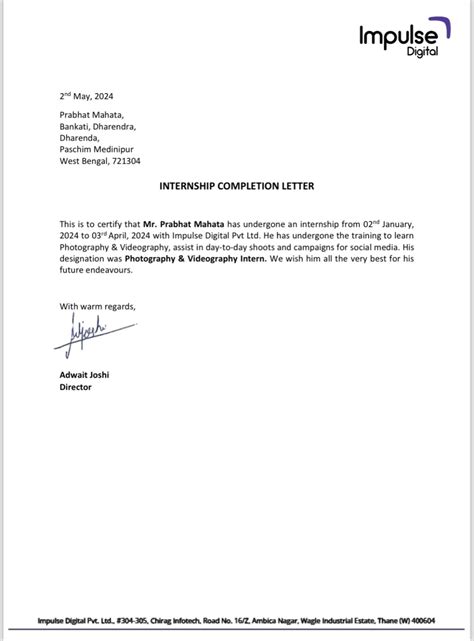 Thrilled To Announce The Completion Of My Internship As A Photography And… Prabhat Kumar