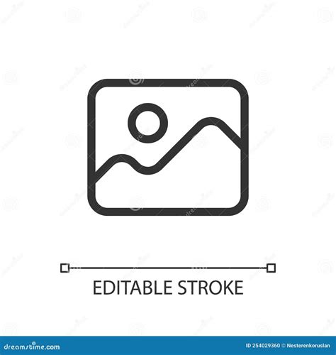 Image Pixel Perfect Linear Ui Icon Stock Vector Illustration Of File Media 254029360