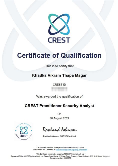 Khadka Vikram Thapa Magar On Linkedin Cybersecurity Infosec Crest Cpsa Crt Ethicalhacking