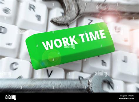 Writing Displaying Text Work Time Business Showcase Period Starts When Temporary Workers Are