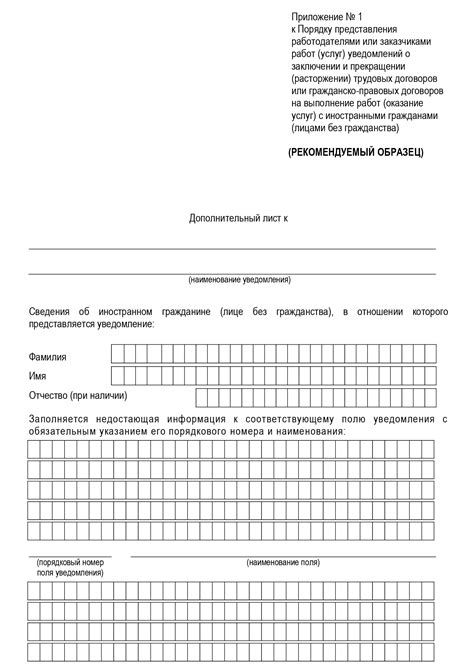 Уведомление об увольнении иностранного работника 2019 2020