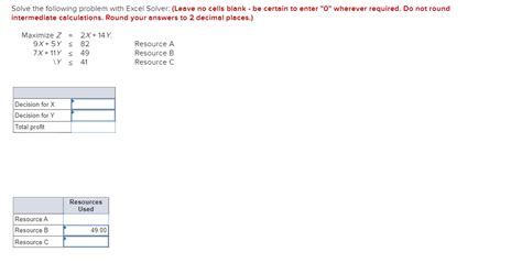 Solved Solve The Following Problem With Excel Solver Leave Chegg