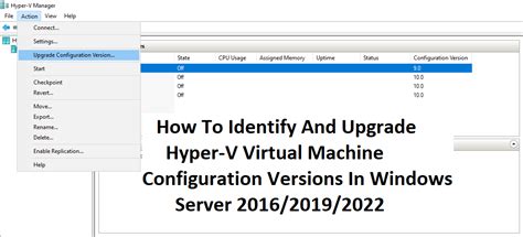 how to identify and upgrade hyper v virtual machine configuration