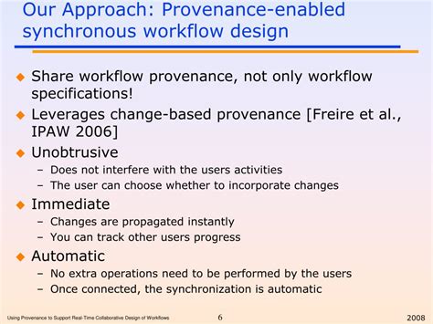 Ppt Using Provenance To Support Real Time Collaborative Design Of