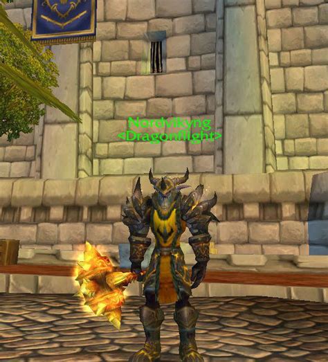 Bronze Dragonflight Transmog Cataclysm Set With Raganaros Mace R Forthealliance