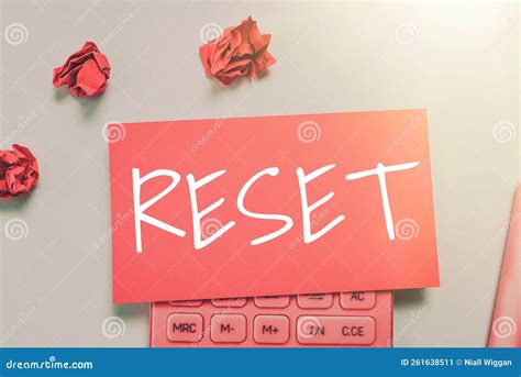 Sign Displaying Reset Concept Meaning Cause Device Return To Its Factory Mode Set Again Zero