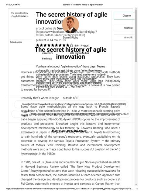 The Secret History Of Agile Innovation Pdf