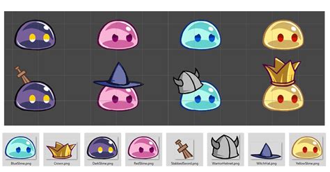 2d Monstercharactor Slime 2d Characters Unity Asset Store