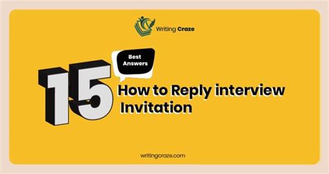 How To Reply Interview Invitation 15 Examples Writing Craze