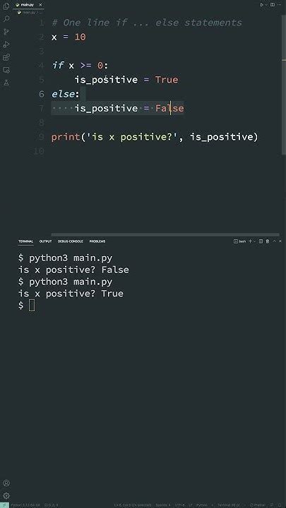 Python One Line If Else Statements 👨‍💻 Shorts Youtube
