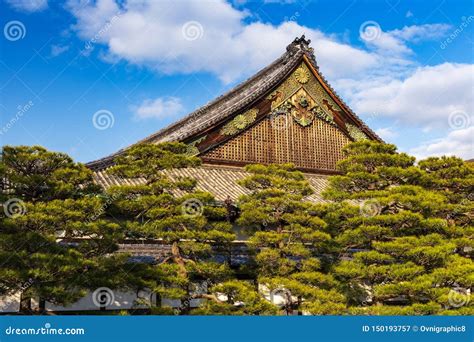 The Ninomaru Palace Roof In Nijojo Castle Kyoto Japan Stock Image