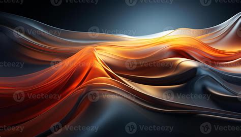 Ai Generated Abstract Background With Smooth Flowing Wave Pattern In