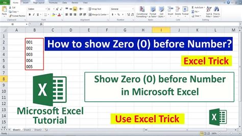 How To Show Zero Before Number In Microsoft Excel Excel Tutorial