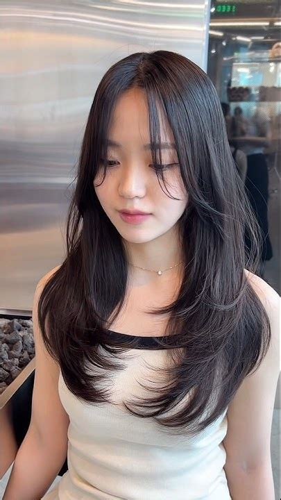 길고 무거운 머리에 가벼운 레이어드컷 ️레이어드 슬릭컷 긴머리 숱많은머리 Shorts Youtube