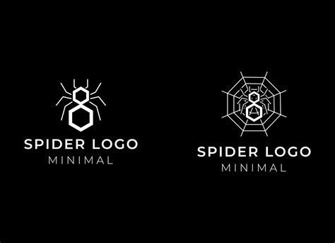 Spider Logo Template Spider Icon Flat Spider Minimalist Spider Logo
