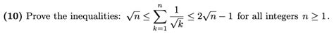 Solved 10 ﻿prove The Inequalities Using Induction