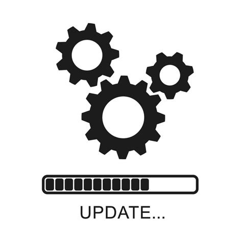 Update Icon With Gears Loading Or Updating Files Installing Or