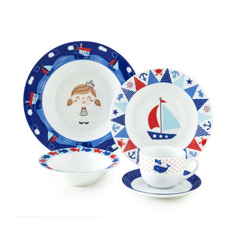 قیمت و خرید سرویس غذا خوری 5 پارچه کودک چینی زرین ایران مدل ایتالیا اف