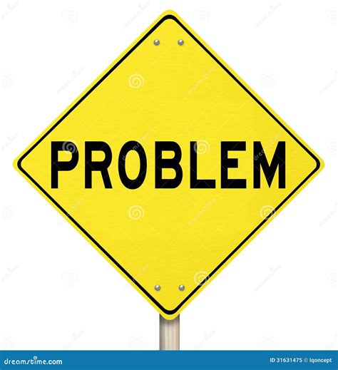 Problem Yellow Warning Sign Caution Trouble Issue Stock Illustration