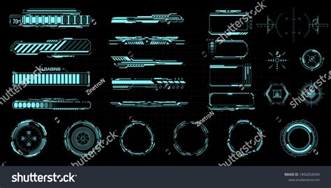 Hud 키트 미래형 가상 게임 Ui 스톡 벡터로열티 프리 1892054044