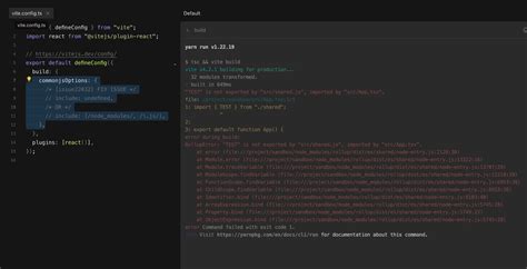 BUG Experimental Ct React Build CommonjsOptions Doesn T Work Properly When We Import