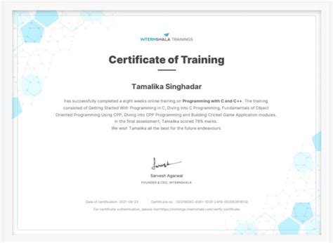 tamalika singhadar on linkedin certificate