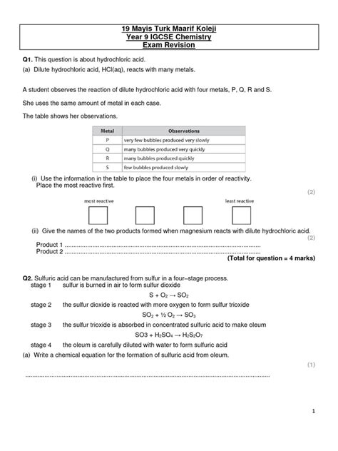 First Semester Final Exam Revision Pdf